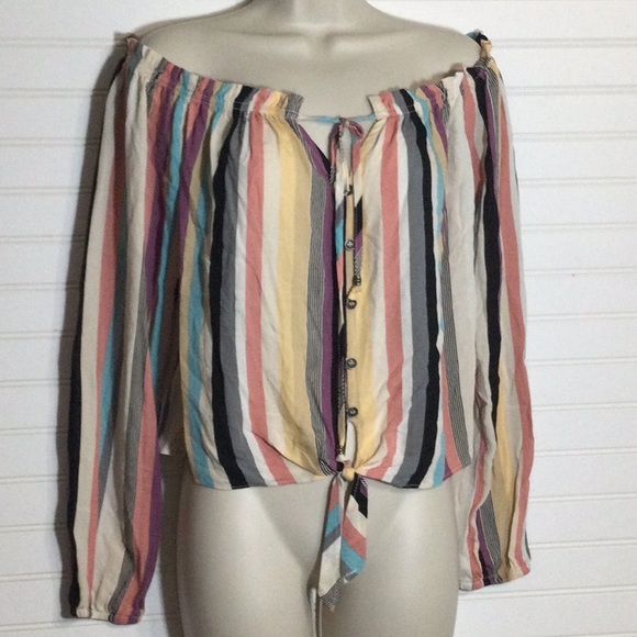 Rewind | Tops | Rewind Striped Crop Top S | Poshmark